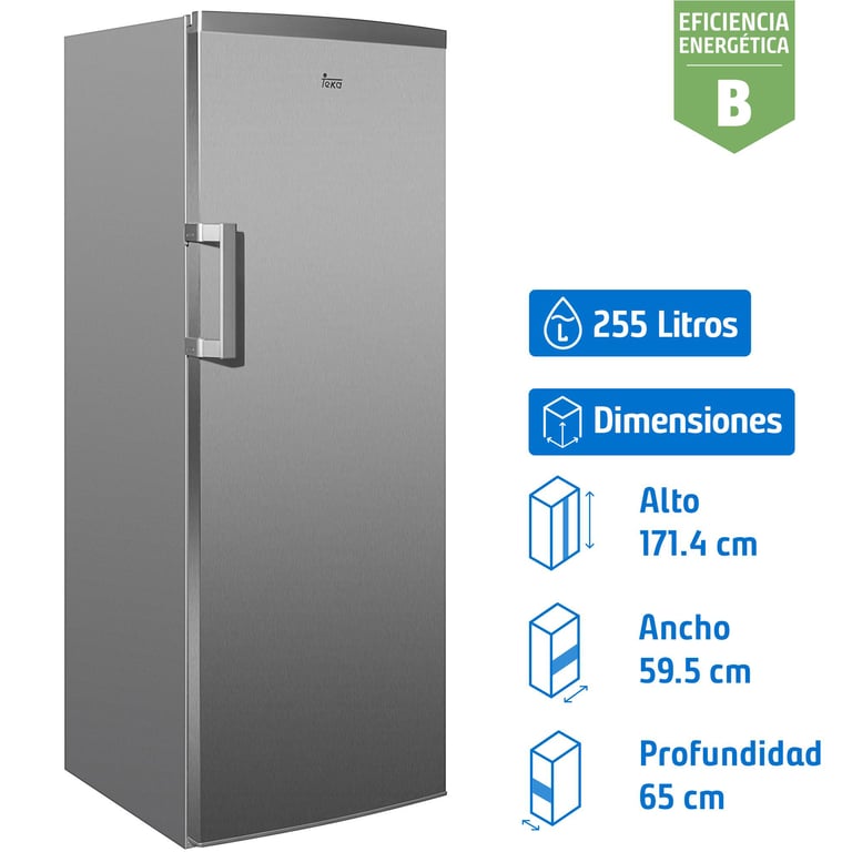 TEKA - Freezer Vertical 255 Litros Inox TGF3-270 NF | Ofertitas